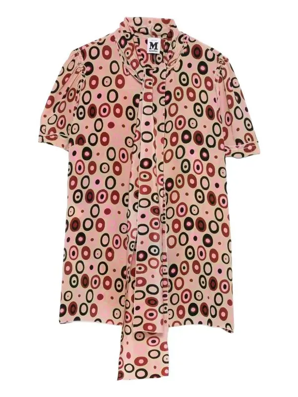 Missoni 2000s Patterned Silk Blouse - Pink
