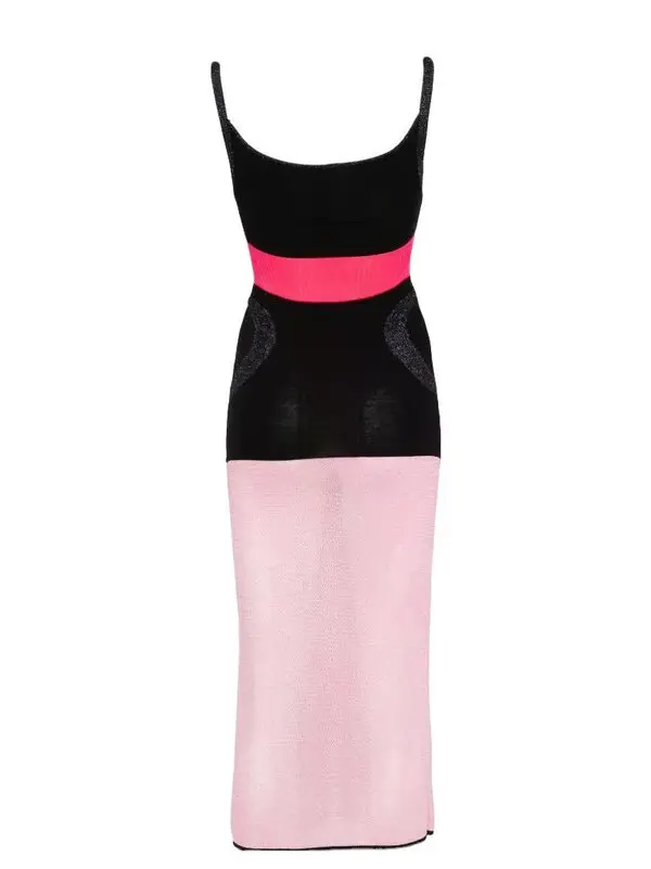 Gianfranco Ferre Sleeveless Panelled Midi Dress - Pink
