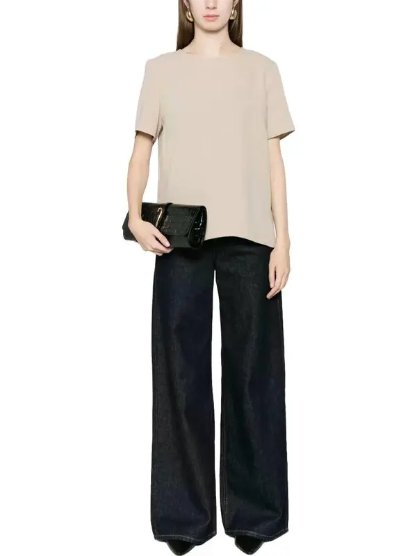 P.a.r.o.s.h Short Sleeve Crewneck Top - Neutrals