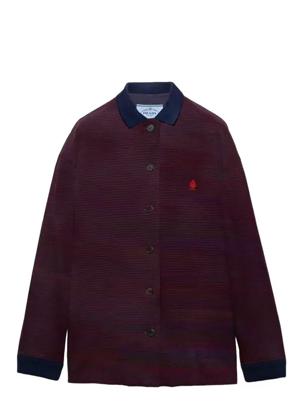 Prada Piqué Blouson Jacket - Red
