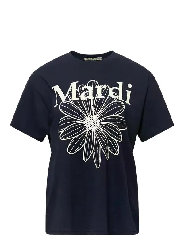 MARDI MERCREDI LES PETITES Floral Print T-shirt - Blue