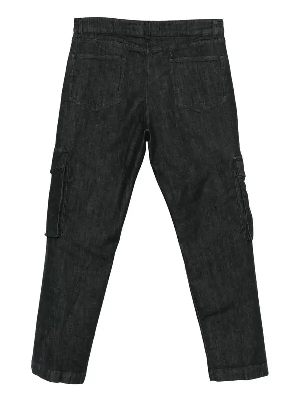 MYTHS Name Belt-loops Cargo Jeans - Black