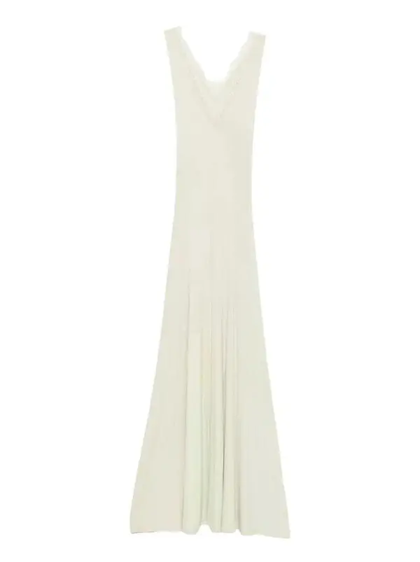 Nanushka Lace Detail Tank Maxi Dress - Neutrals