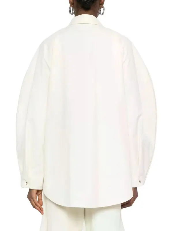 Nanushka Balloon Binding Detail Shirt - Neutrals
