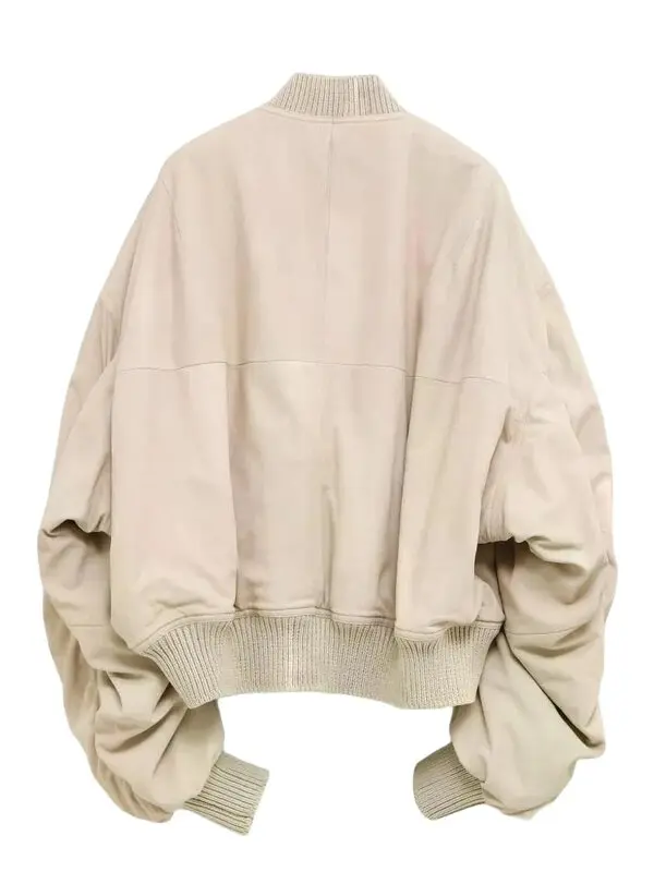 Rick Owens Ribbed Bomber Jacket - Neutrals