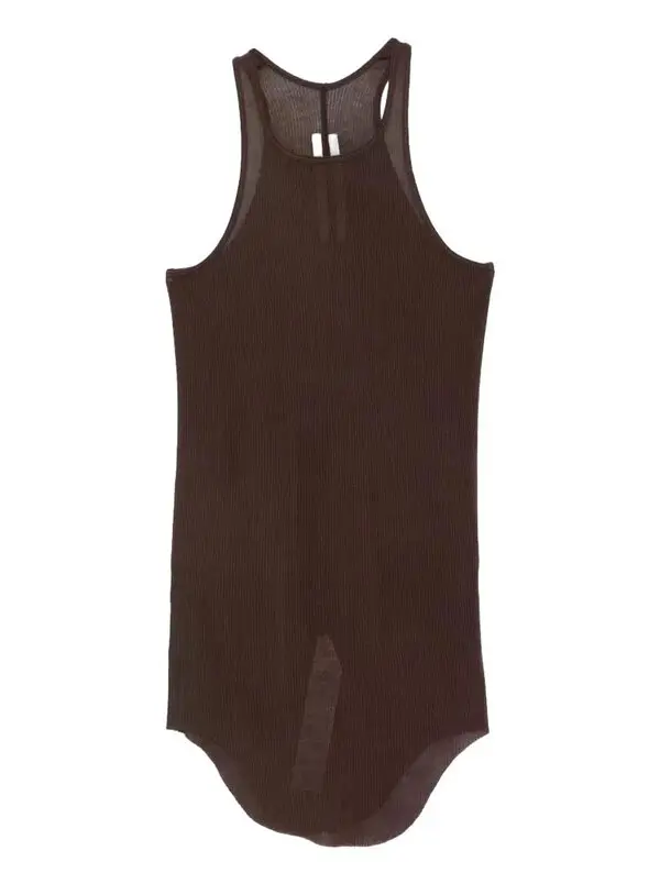 Rick Owens Ribbed Knit Tank Top - Brown