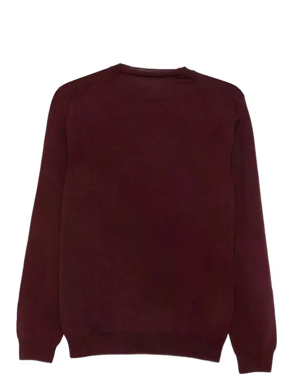 ZANONE Crew Neck Long Sleeve Sweater - Red