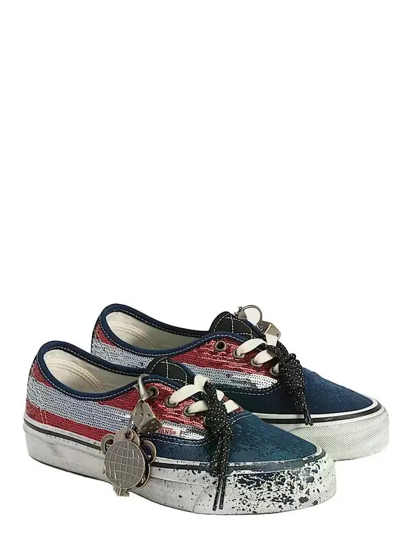 VANS Premium Authentic Striped Sneakers - Blue