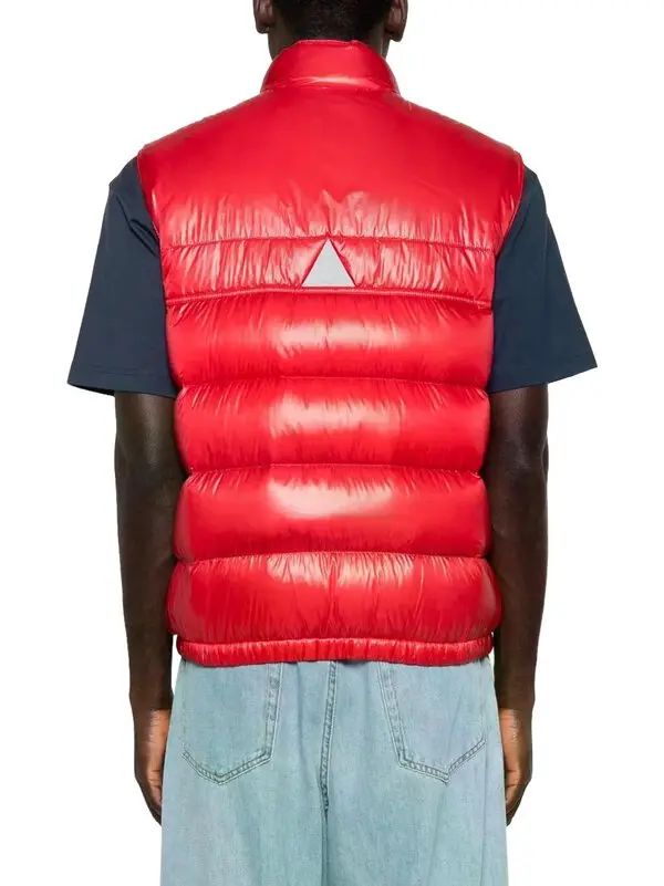 Moncler Uychi Logo-patch Puffer Gilet - Red