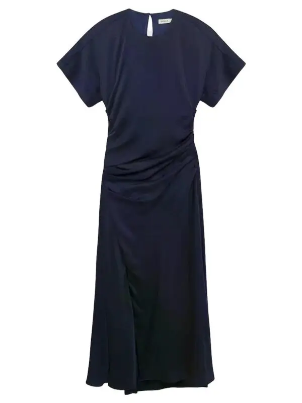 Simkhai Draped Midi Dress With Slit Detail - Blue