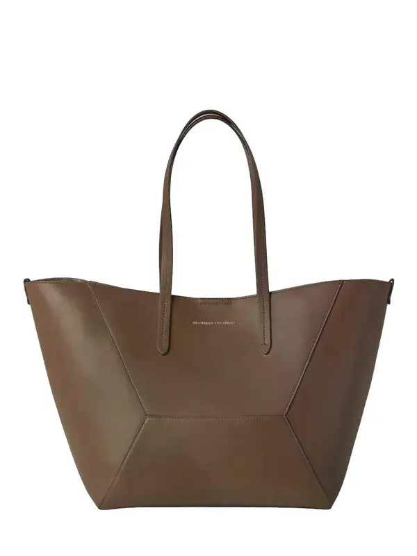 Brunello Cucinelli Duo Leather Tote Bag - Brown