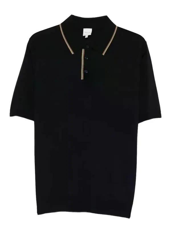 Paul Smith Striped Polo Shirt - Black