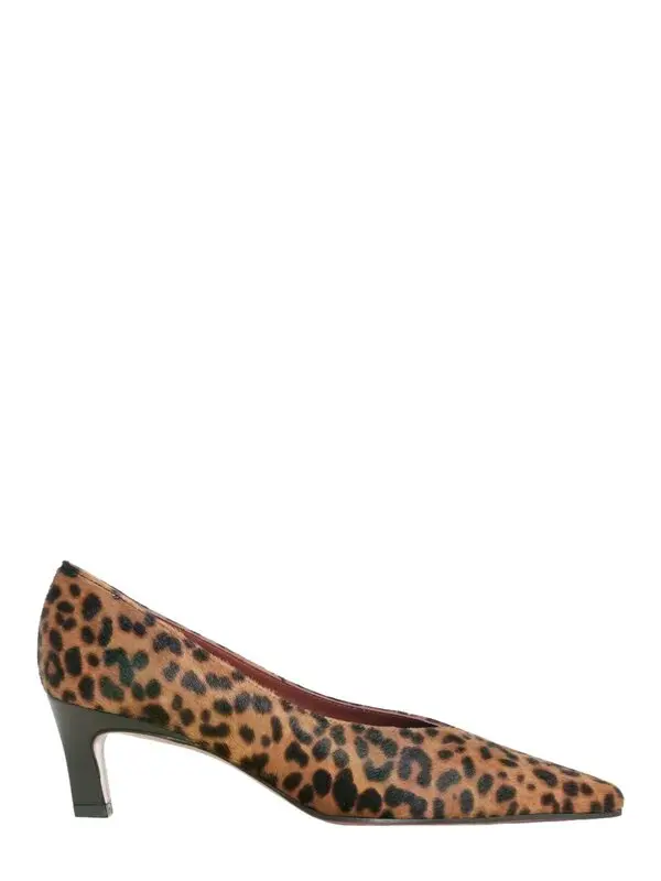 Roberto Festa Leopard Print Pointed Toe Pumps - Brown
