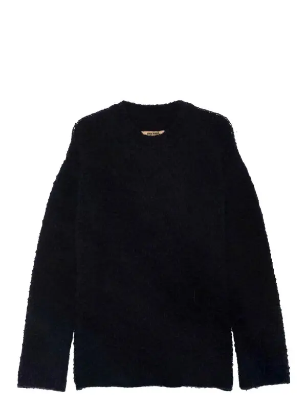 UMA WANG Brushed Wool Blend Sweater - Blue