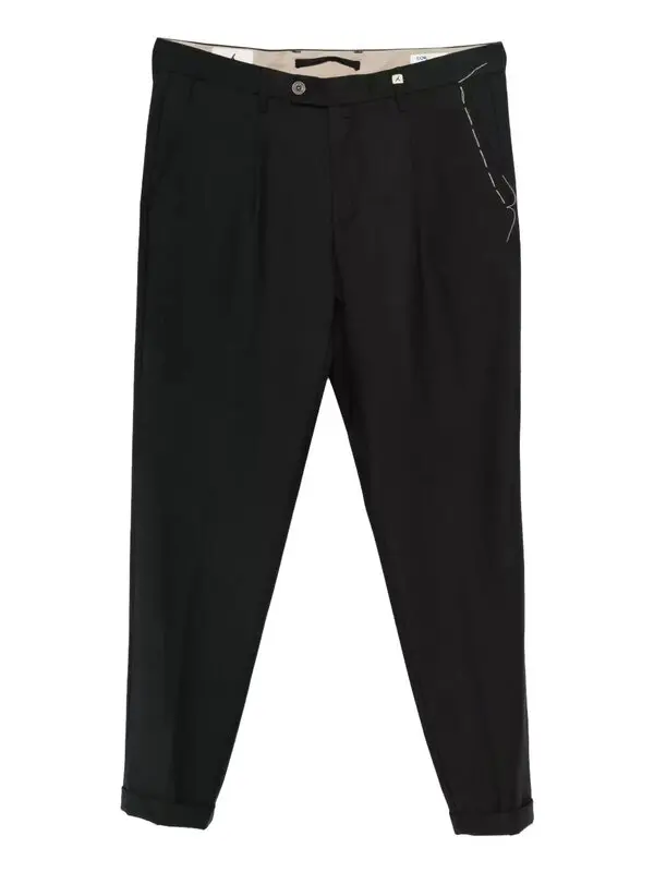 MYTHS Zeus-p Pleated Trousers - Black