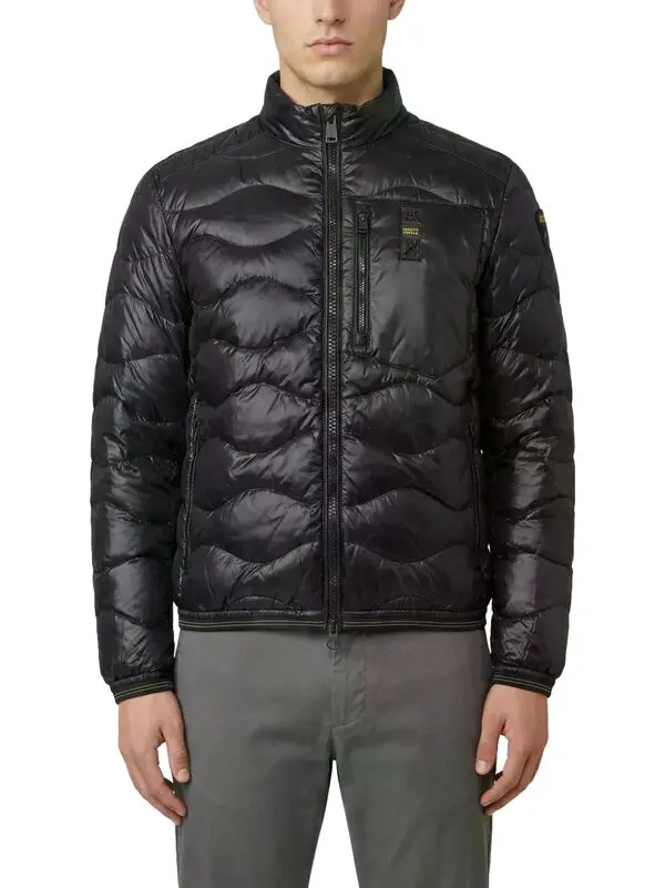 BLAUER. Zip Quilted Jacket - Black