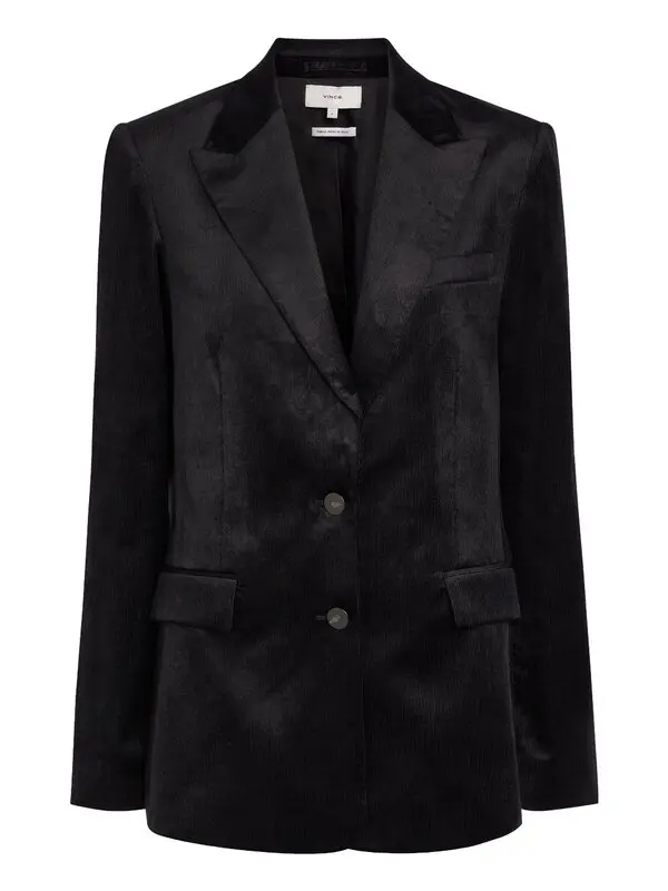 Vince Velvet Corduroy Blazer - Black