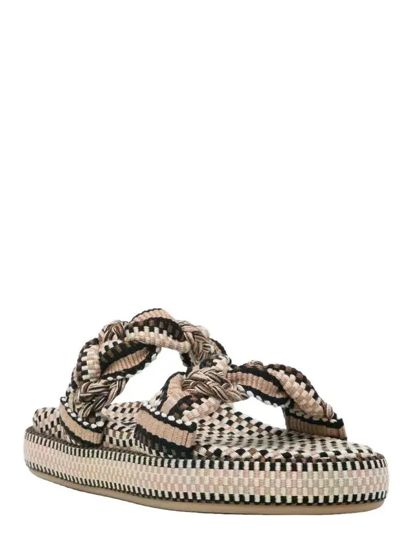 AMAMBAIH Daniela Braided Raffia Sandals - Neutrals