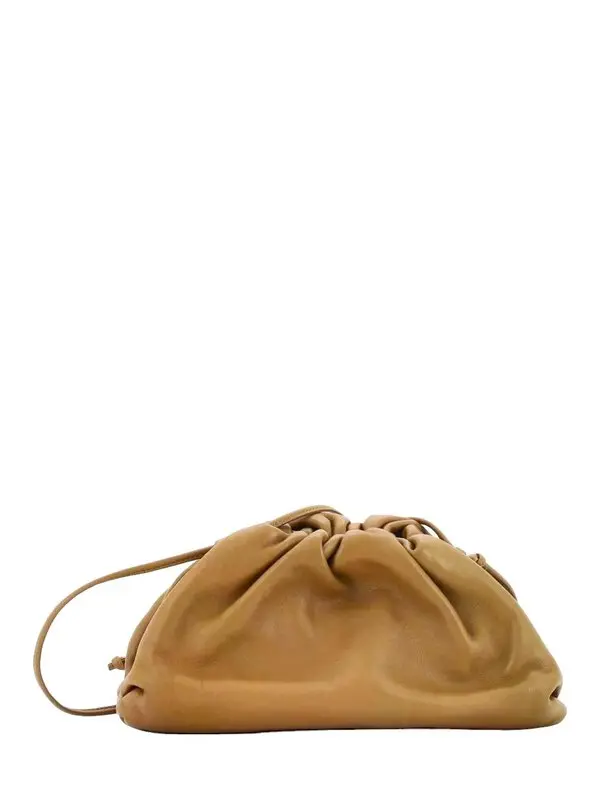 Bottega Veneta The Pouch Leather Mini Crossbody Bag - Brown