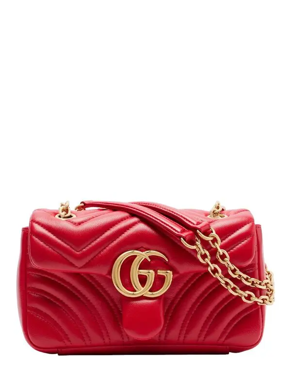 Gucci Gg Marmont Small Shoulder Bag - Red