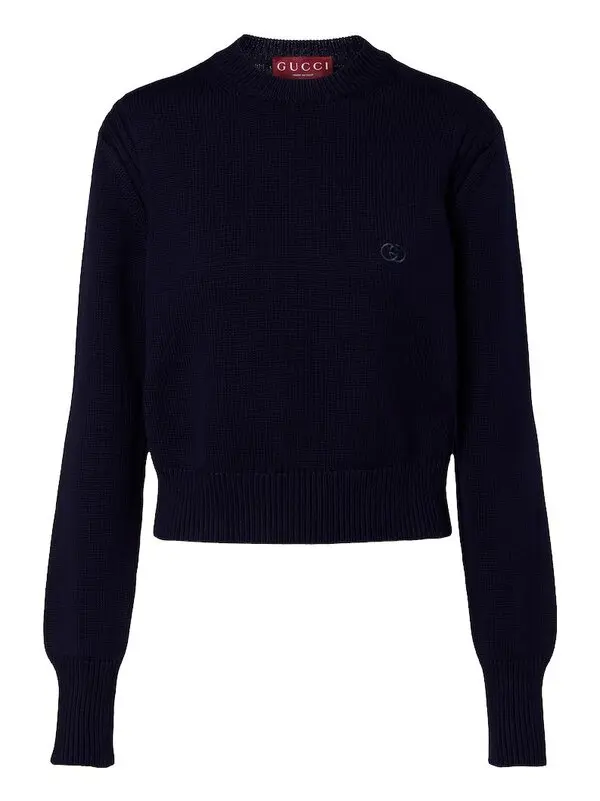 Gucci Gg Cotton Sweater - Blue