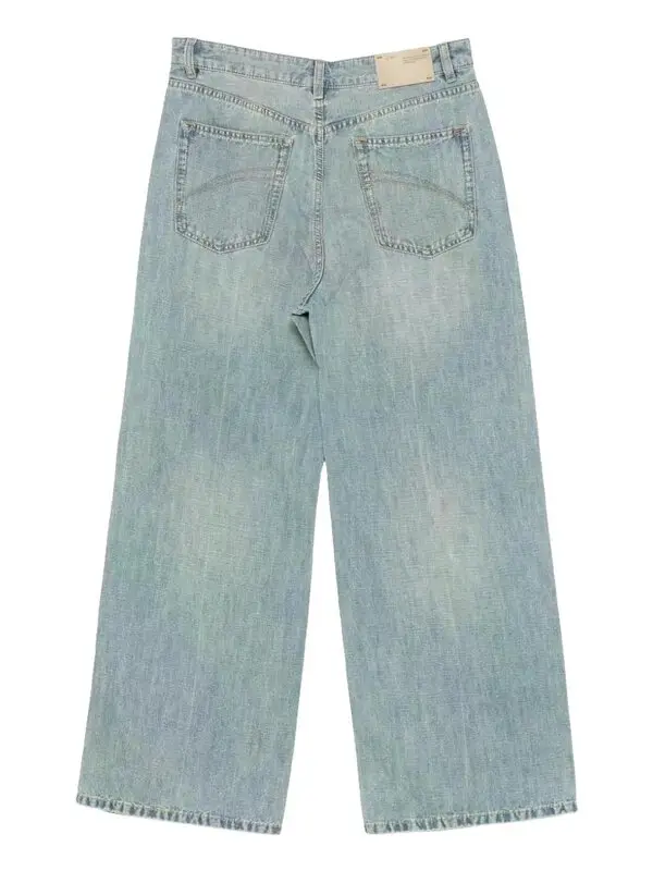 JNBY Pin-embellished Wide-leg Jeans - Blue