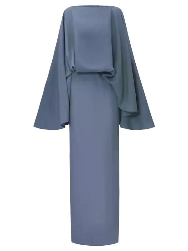 TALLER MARMO Eolia Draped-detail Maxi Dress - Blue