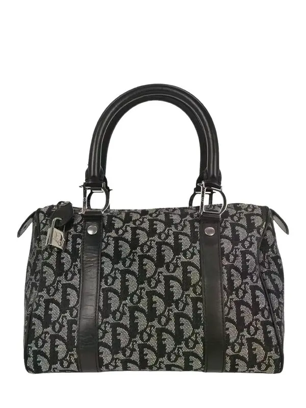 Dior 2005 Trotter Duffle Tote Bag - Black