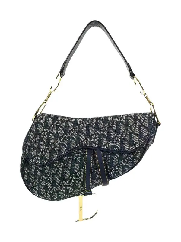 Dior 2000 Saddle Tote Bag - Blue