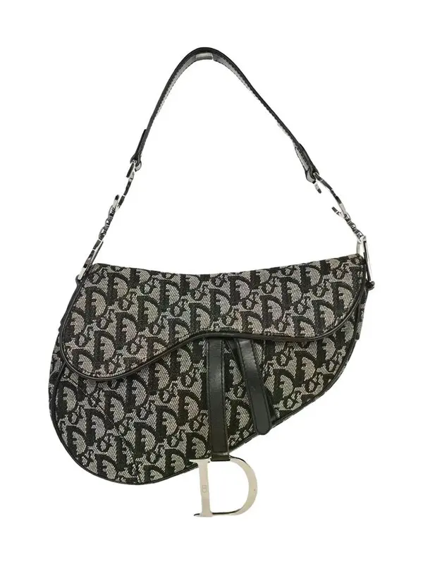 Dior 2003 Saddle Tote Bag - Black