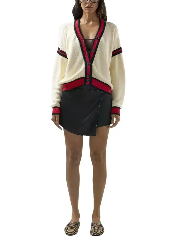 Gcds Logo-print Cardigan - Neutrals