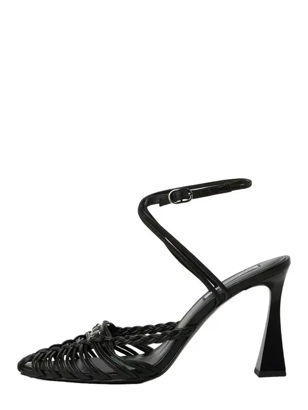 Karl Lagerfeld Debutante Leather Sandals - Black