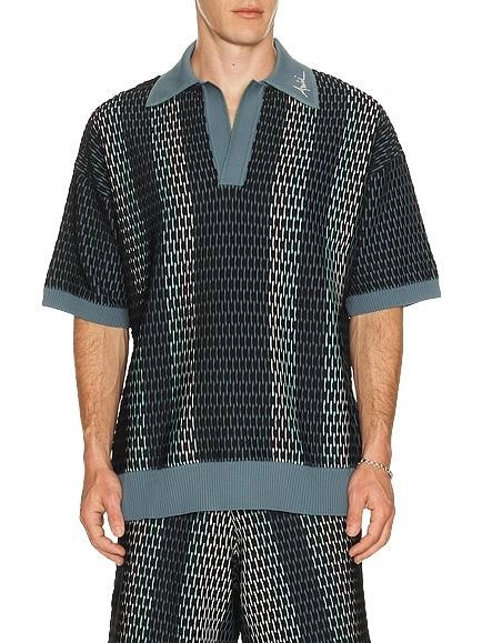Amiri Striped Polo - Blue