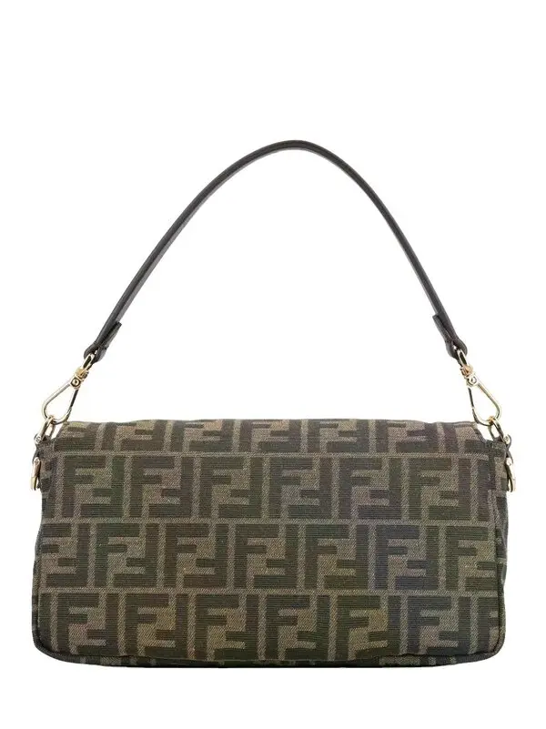 Fendi Jacquard Logo Shoulder Bag - Neutrals