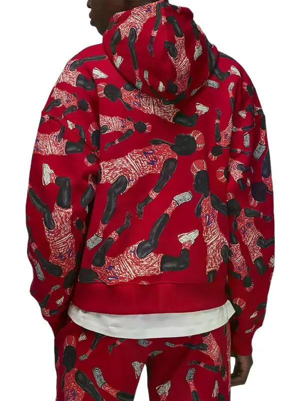 JORDAN X Parker Duncan Artist Series Printed Hoodie - Red