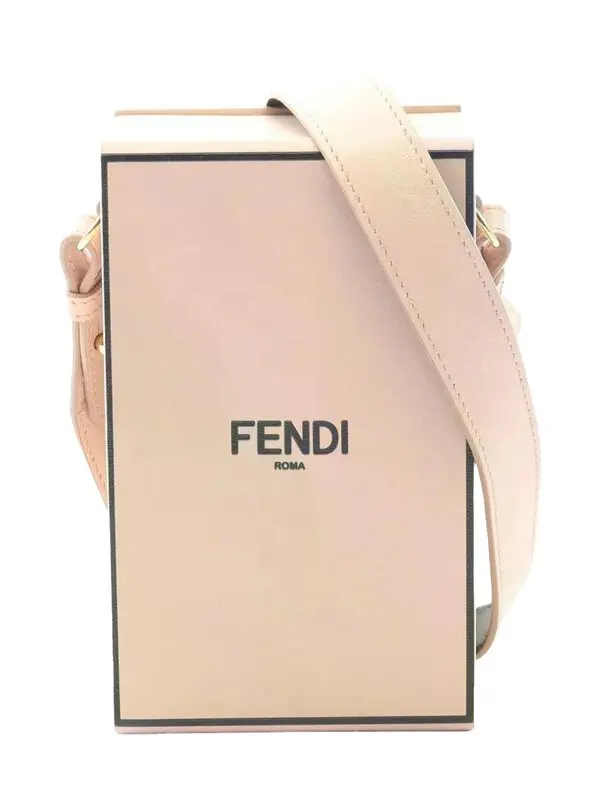 Fendi Leather Vertical Box Crossbody Bag - Pink