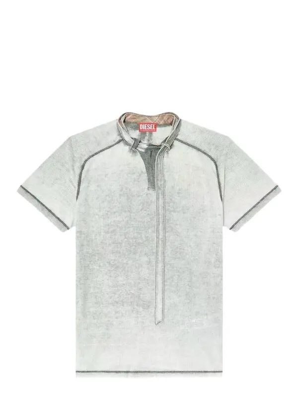 DIESEL® T-gary Tie-neck T-shirt - Grey