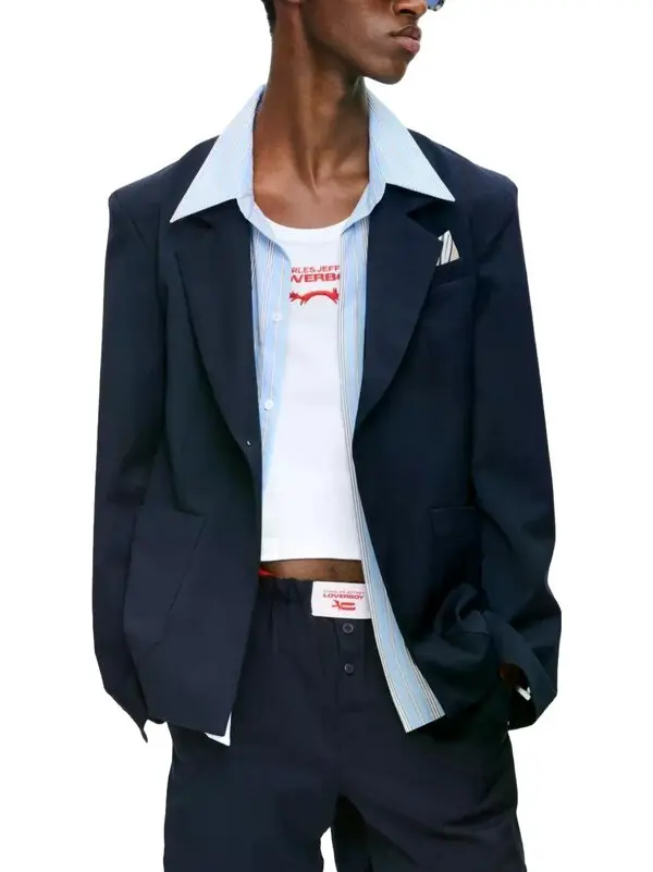 CHARLES JEFFREY Pocket '5 Minutes Early' Jacket - Blue