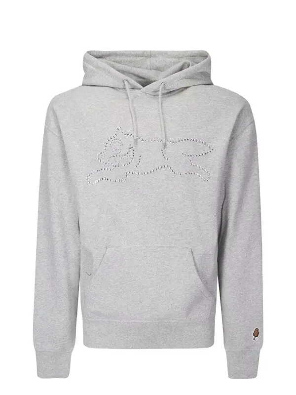 ICECREAM Crystal Embellishment Hoodie - Grey