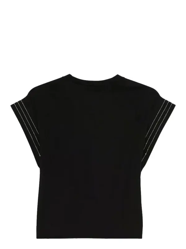 D.exterior Embellished Top - Black