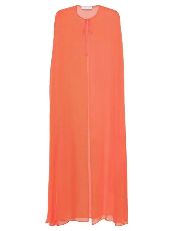 Raquel Diniz Bianca Tie-neck Cape - Orange