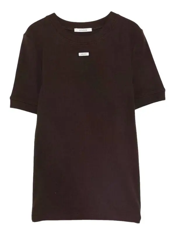 ENTIRE STUDIOS Logo-label T-shirt - Brown