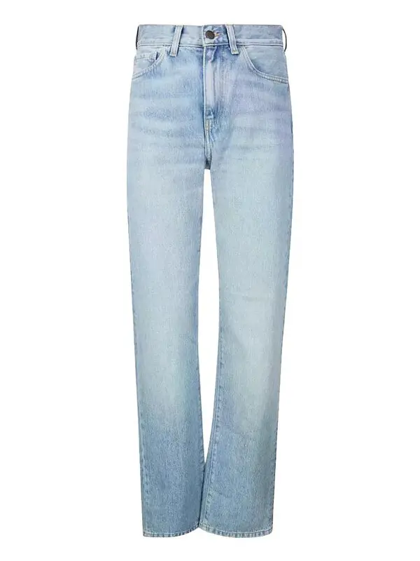 Carhartt Work In Progress Noxon Logo Patch Denim Trousers - Blue