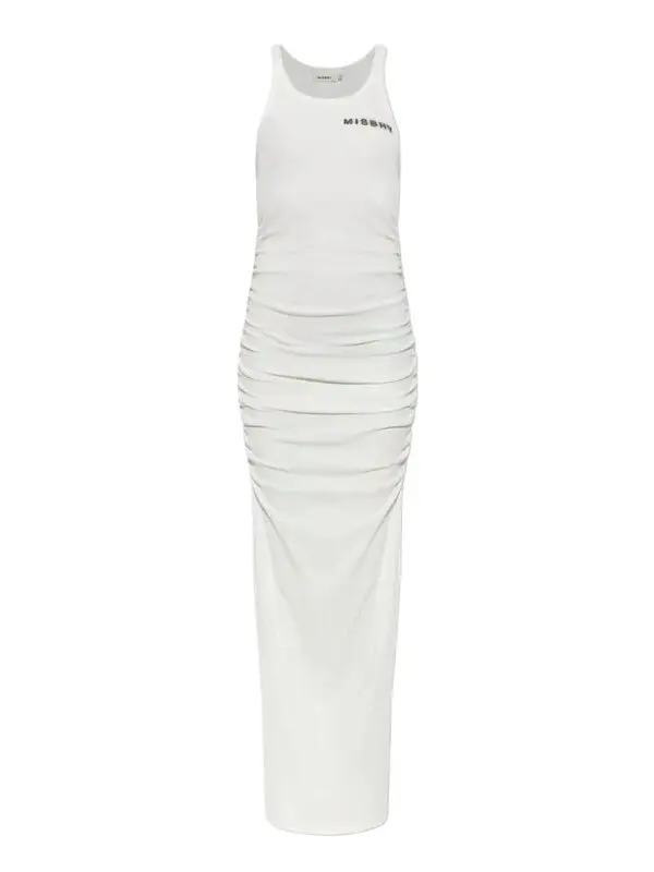 MISBHV Ruched Maxi Dress - Neutrals