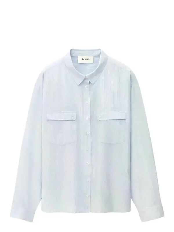 Ba&sh Porzia Front-pocket Buttoned Shirt - Blue