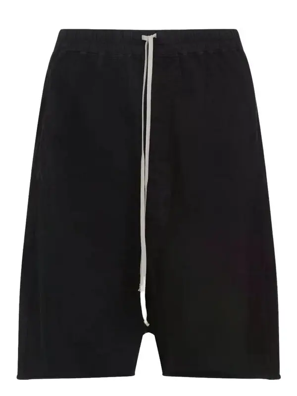Rick Owens Cotton Drawstring Shorts - Black