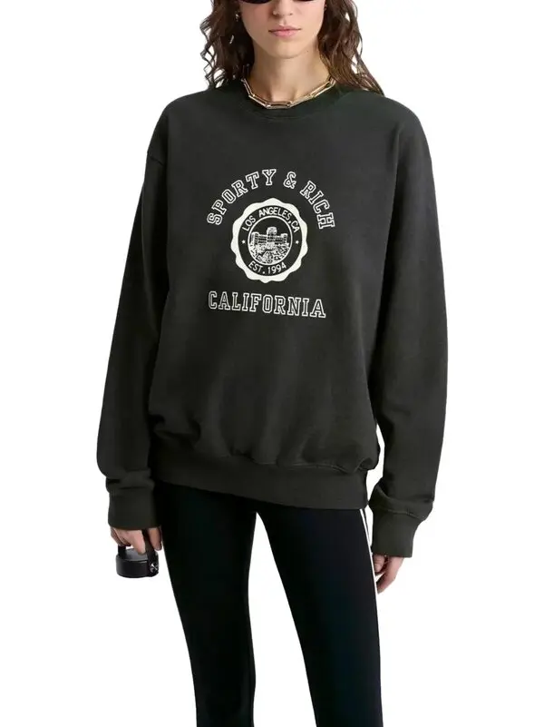 Sporty & Rich California Emblem Crewneck - Black