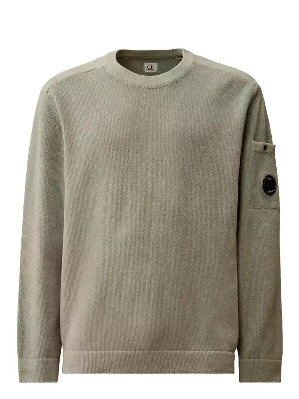 C.P. COMPANY Patch-pocket Crew-neck Sweater - Grey
