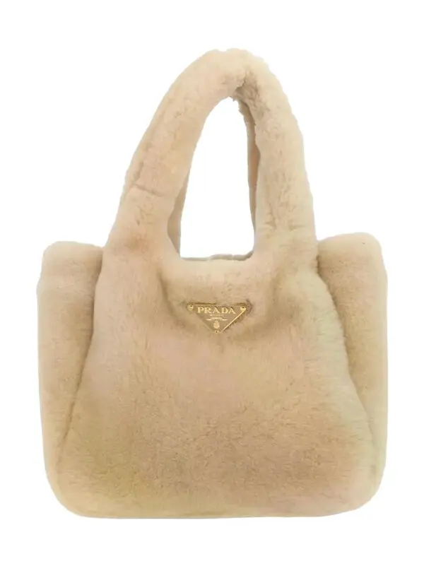 Prada Logo Detail Handbag - Neutrals