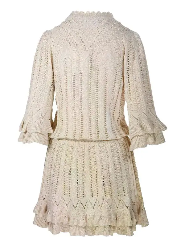 MARANT ETOILE Norma Knitted Mini Dress - Neutrals